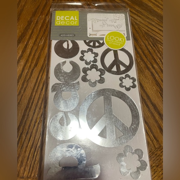 Decal Decor | Accents | Mirror Embellishments Peace Signs Mirrored Wall ...